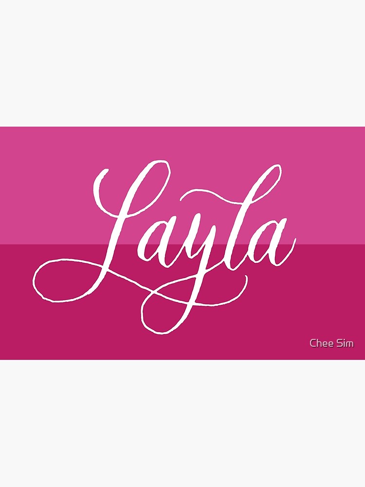 "Layla - Modern Calligraphy Name Design" Poster for Sale by Chee Sim ...