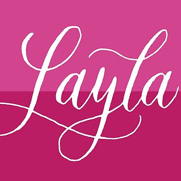 "Layla - Modern Calligraphy Name Design" Photographic Print for Sale by ...