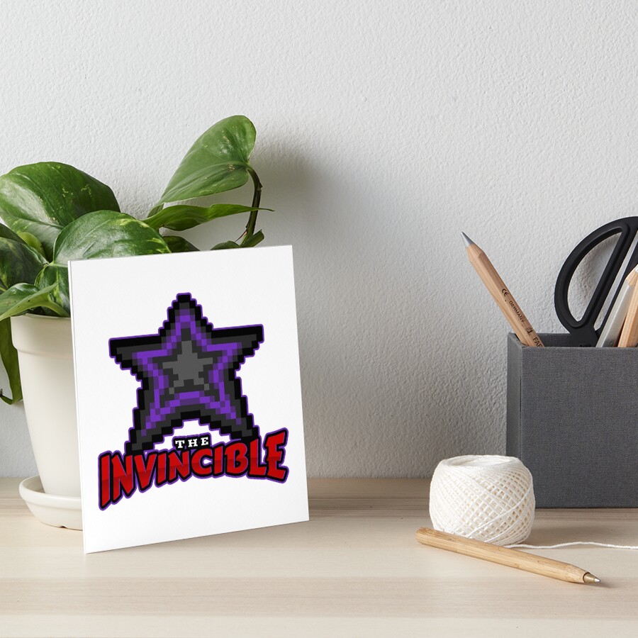 "THE INVINCIBLE Pixel 8 bit Retro Art" Art Board Print by FindDesign ...