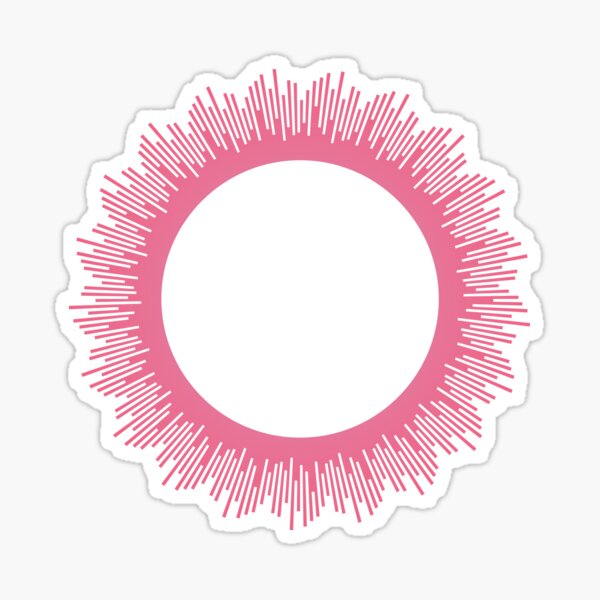 "Circular Pink Sound Wave | Audio Meter" Sticker for Sale by ...