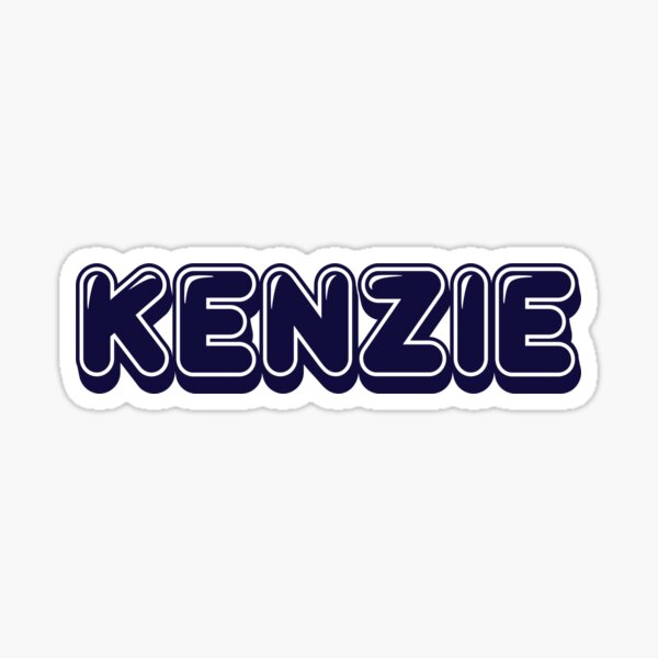 "KENZIE" Sticker for Sale by gerarddiviase | Redbubble