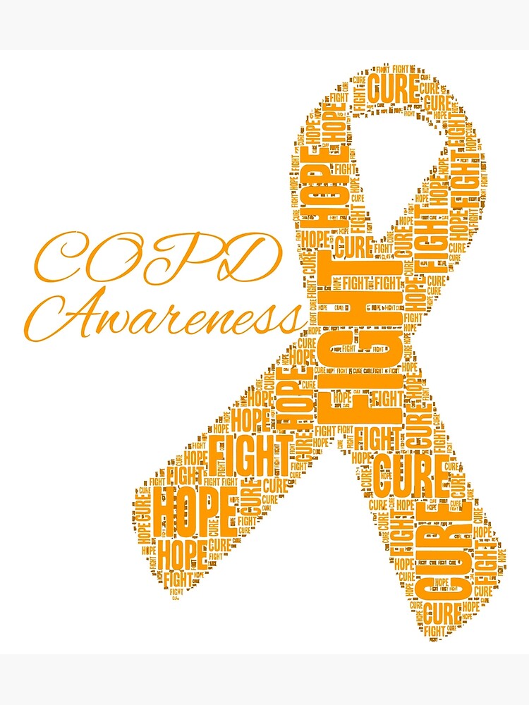 "Copd Awareness Support Orange Ribbon" Poster for Sale by nutallrosario ...