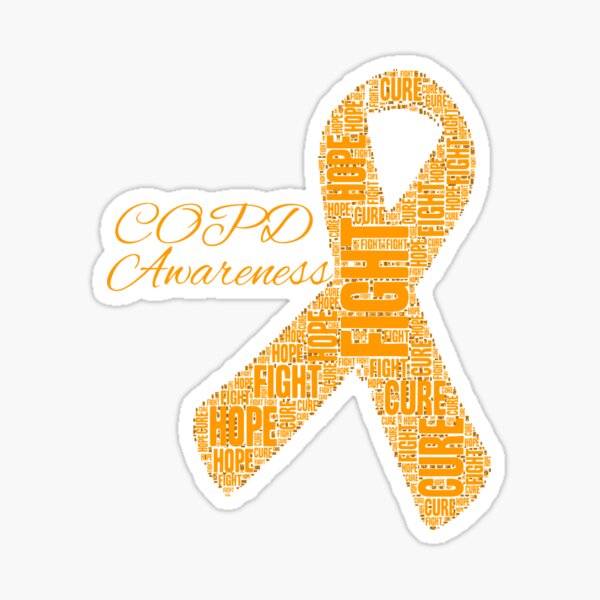"Copd Awareness Support Orange Ribbon" Sticker for Sale by ...