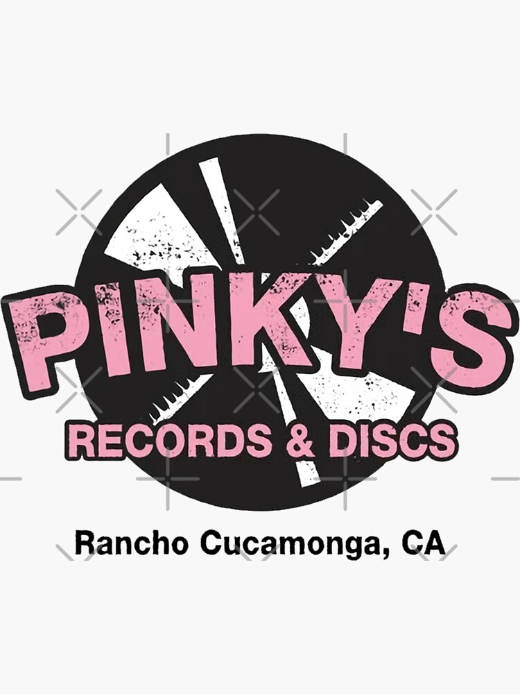 "Pinkys Records Discs" Sticker for Sale by blockerbab | Redbubble