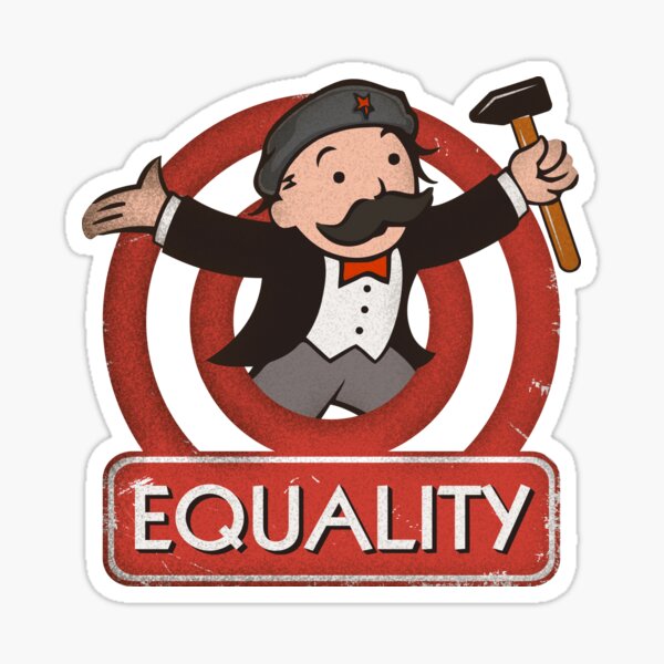 "The game of equality" Sticker for Sale by v-nerd | Redbubble