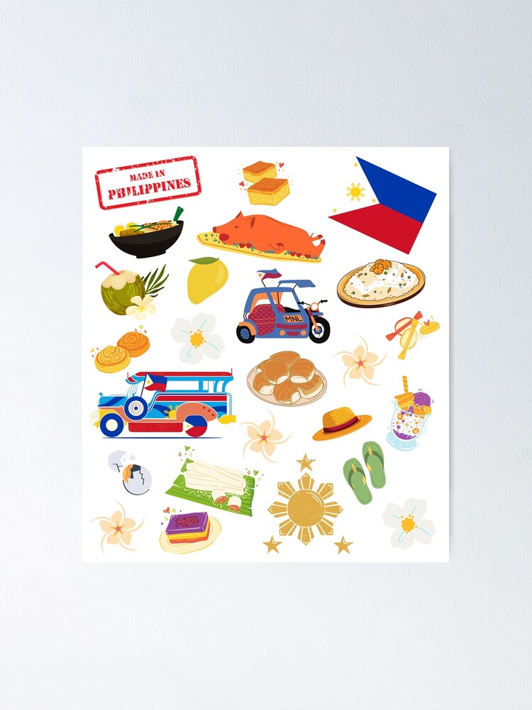 "Made In Philippines Filipino Collage" Poster for Sale by BeckySageLife ...