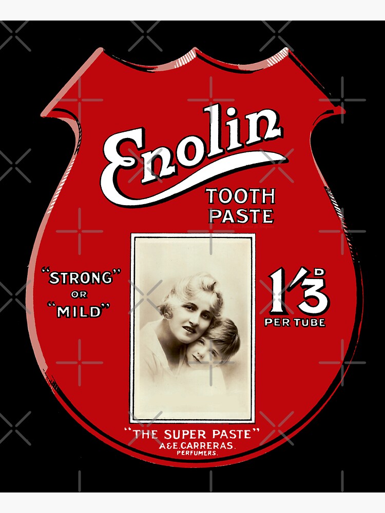 "Enolin toothpaste shield - Vintage Advert" Sticker for Sale by avalard ...