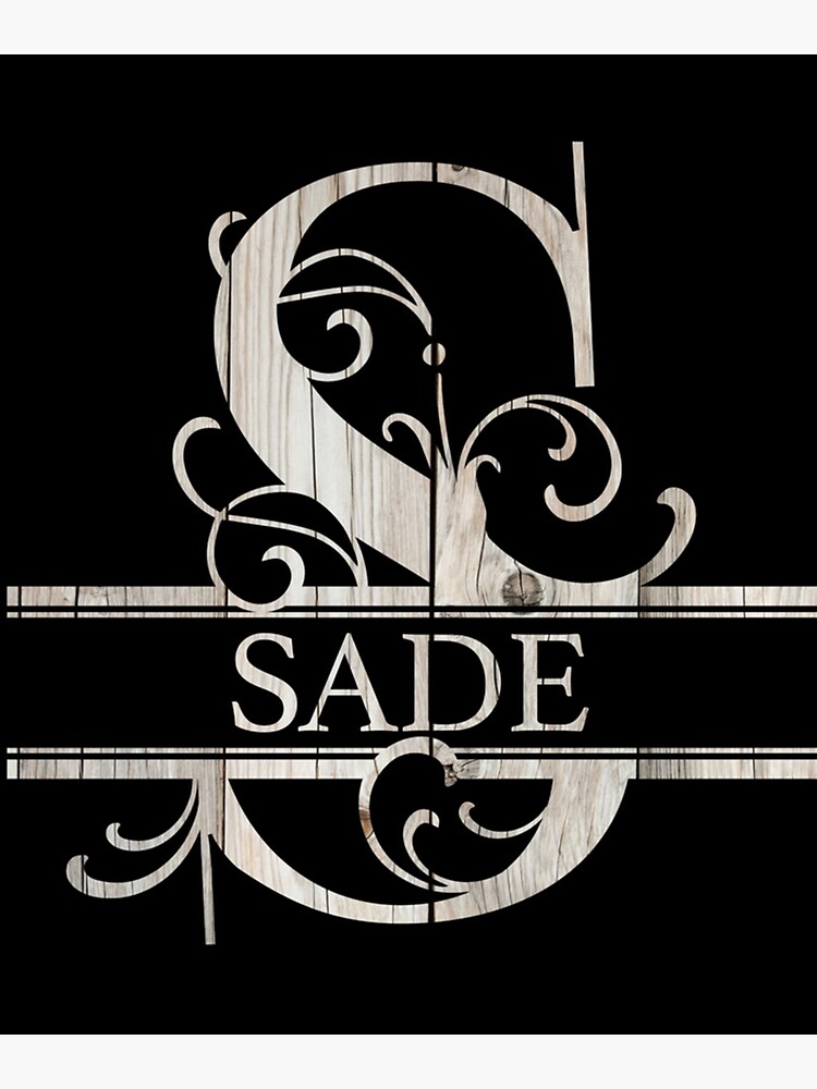 "Sade Name - Wood Style Monogram Letter S The Sade Name Gift For Sade ...
