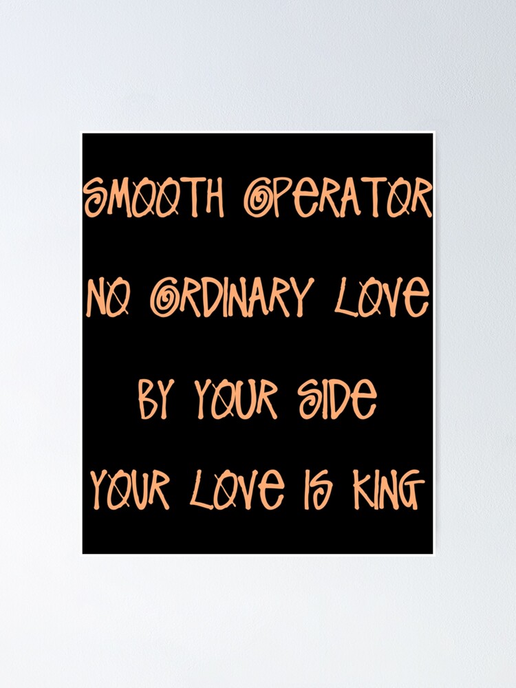 "Smooth Operator pack - Sade Classic " Poster for Sale by ...