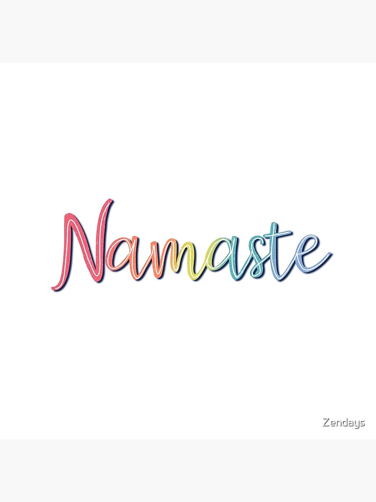 Póster « Cita de Rainbow Namaste escrita en cursiva con fondo de sombra ...