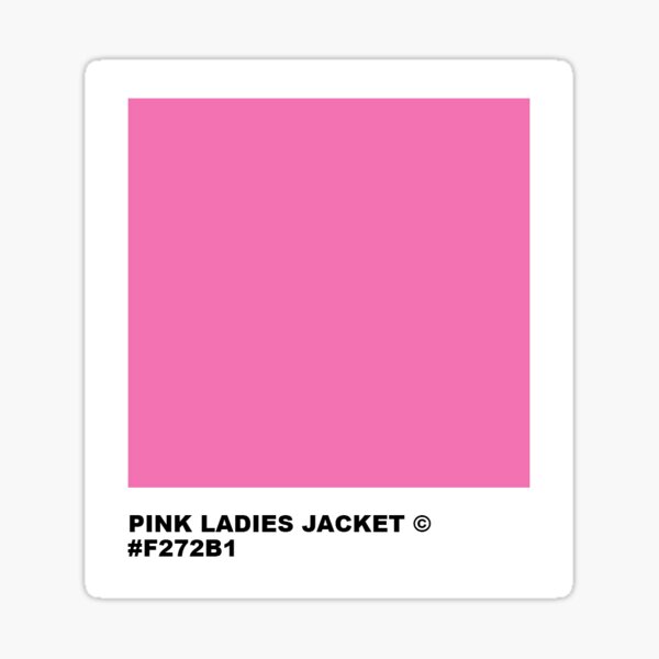"Pink Ladies Jacket Pink Paint Swatch Sticker" Sticker for Sale by ...