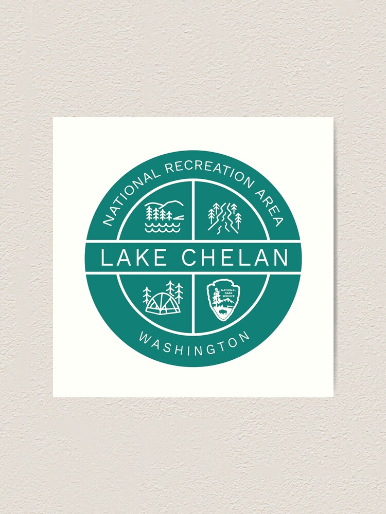 "Lake Chelan National Recreation Area Heraldic Logo" Art Print for Sale ...
