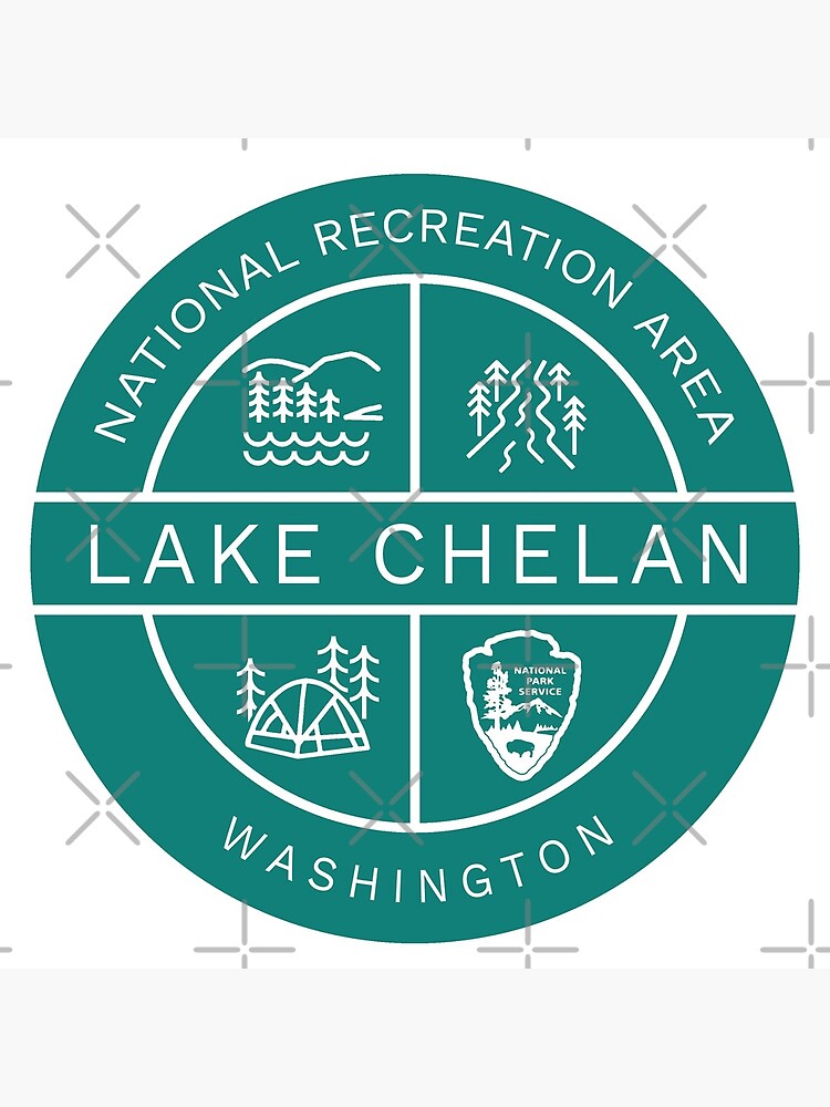 "Lake Chelan National Recreation Area Heraldic Logo" Art Print for Sale ...