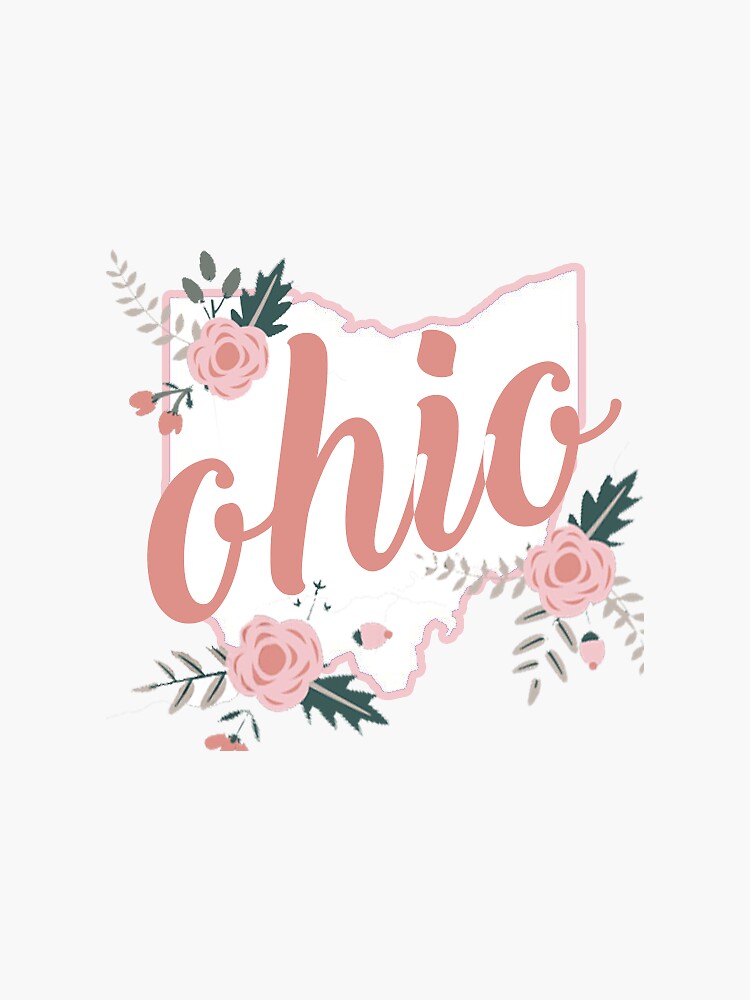 "Ohio Floral" Sticker for Sale by baileymincer | Redbubble