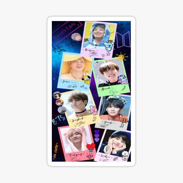 "BTS cute" Sticker by coolpatterns | Redbubble