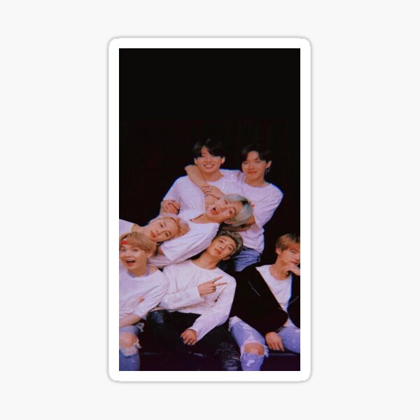 "BTS group photo" Sticker by coolpatterns | Redbubble