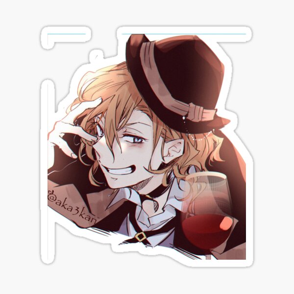 "nakahara chuuya" Sticker for Sale by DEX-TER | Redbubble