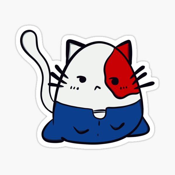 "Shoto todoroki cat from my hero academy " Sticker for Sale by ...