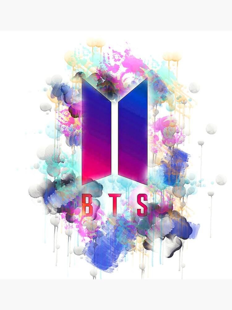 "BTS symbol colorful trendy art" Poster for Sale by Lajibolalaa | Redbubble