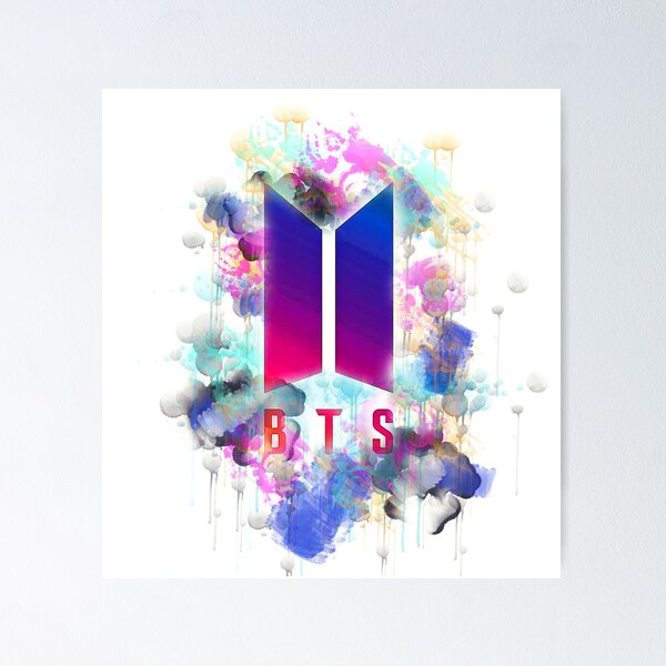 "BTS symbol colorful trendy art" Poster for Sale by Lajibolalaa | Redbubble