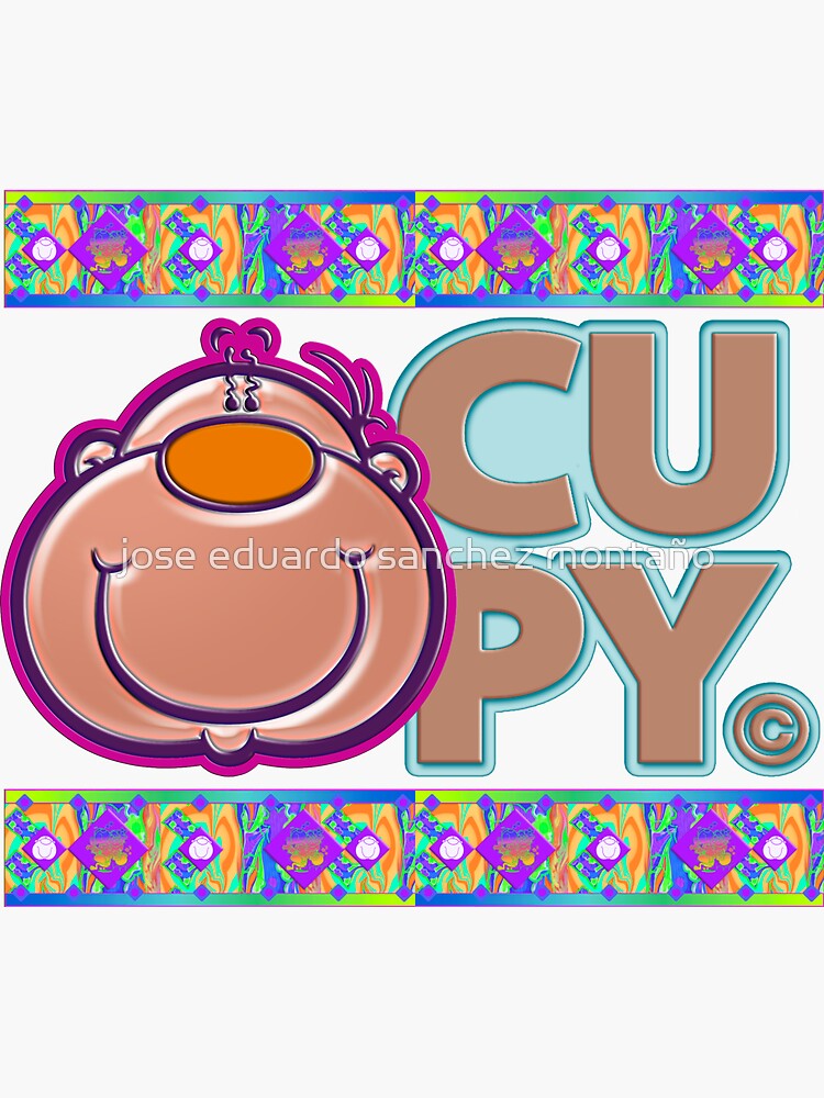 "CUPY the pinkest smile" Sticker by edomoncolombia | Redbubble