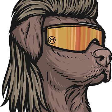 "Chocolate Lab Mullet" Sticker for Sale by DeerMulletShop | Redbubble