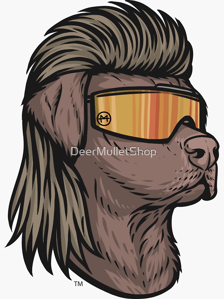 "Chocolate Lab Mullet" Sticker for Sale by DeerMulletShop | Redbubble