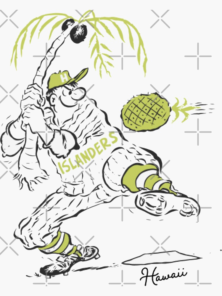 "Hawaii Islanders Triple-A Pacific Coast League Vintage Logo" Sticker ...