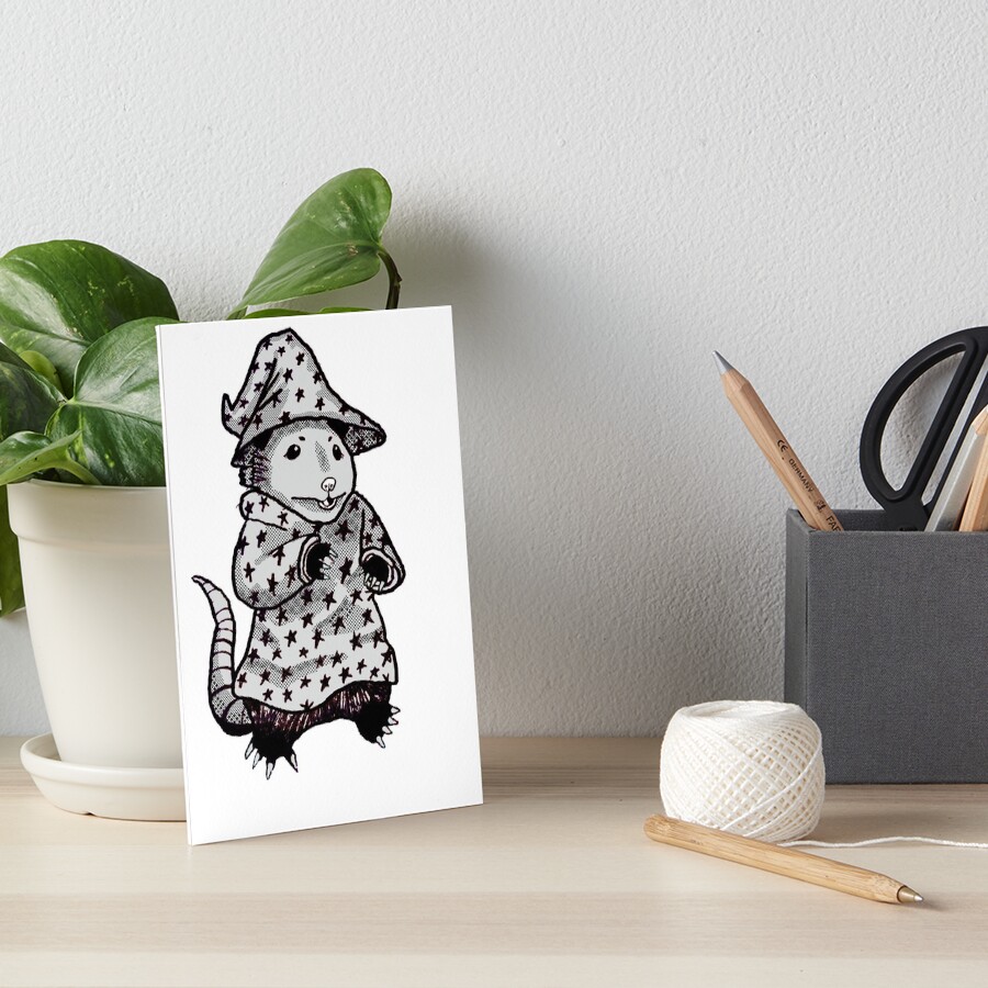 "Wizard Possum Sticker" Art Board Print by RileySessions | Redbubble