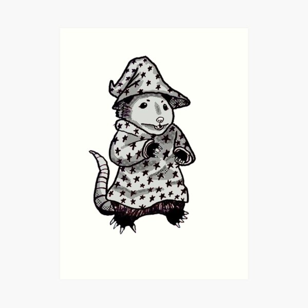 "Wizard Possum Sticker" Art Print by RileySessions | Redbubble