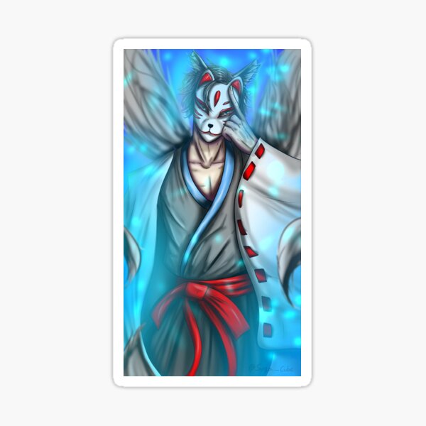 "Kitsune" Sticker for Sale by SugaCuube | Redbubble
