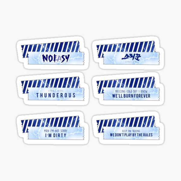 "Stray Kids Thunderous Set C" Sticker for Sale by SofiArts | Redbubble