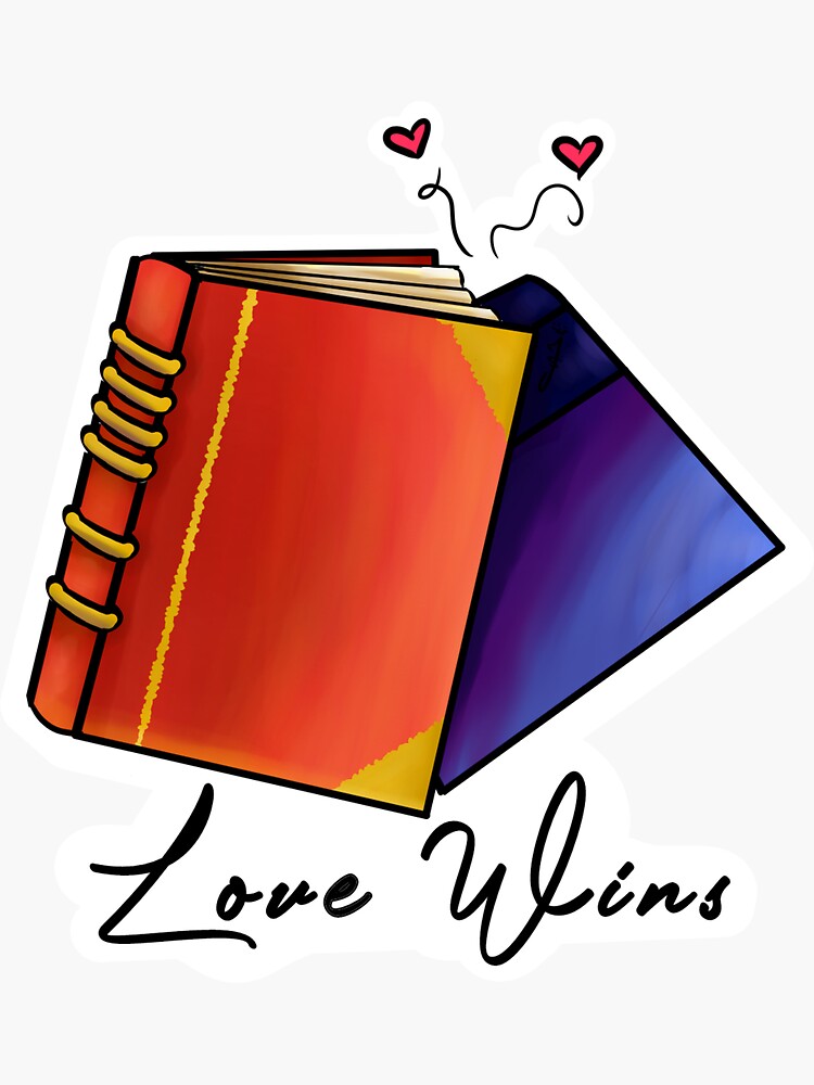 "Love Wins Book Soulmates" Sticker for Sale by JinxSinclair | Redbubble