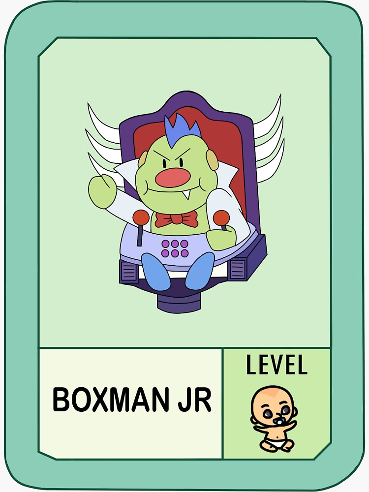 "Boxman Jr Pow Card" Sticker for Sale by VancetheSnekDad | Redbubble