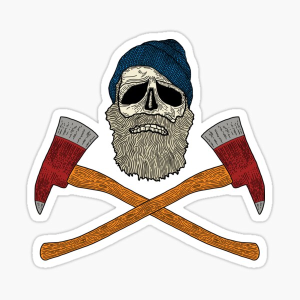 "Logger Skull" Sticker for Sale by FirstImpact | Redbubble