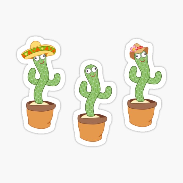 "Dancing Cactus Fanart" Sticker for Sale by LAUDASION | Redbubble
