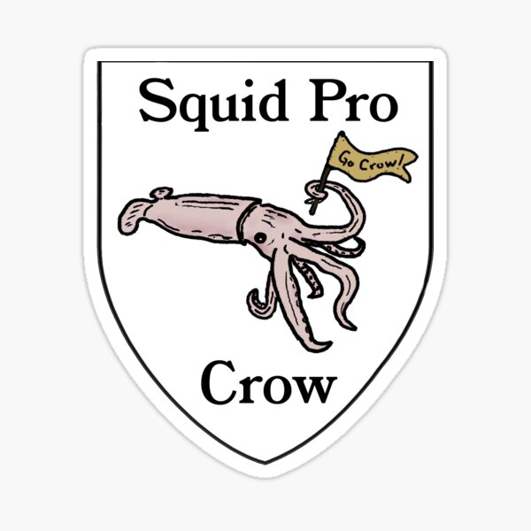 "Squid Pro Crow Heraldry" Sticker for Sale by Eel-Surprise | Redbubble