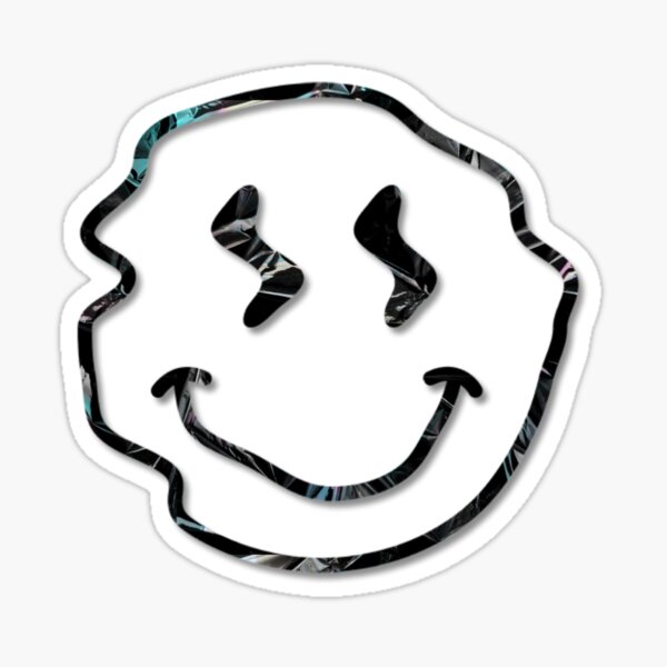 "Squiggly Smiley Face" Sticker for Sale by happpydesigns | Redbubble