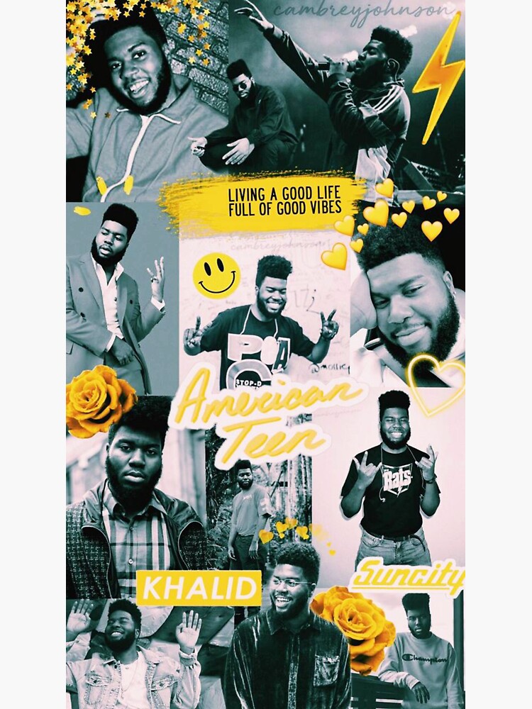 "Khalid American Teen On Suncity" Sticker for Sale by lynthal81 | Redbubble