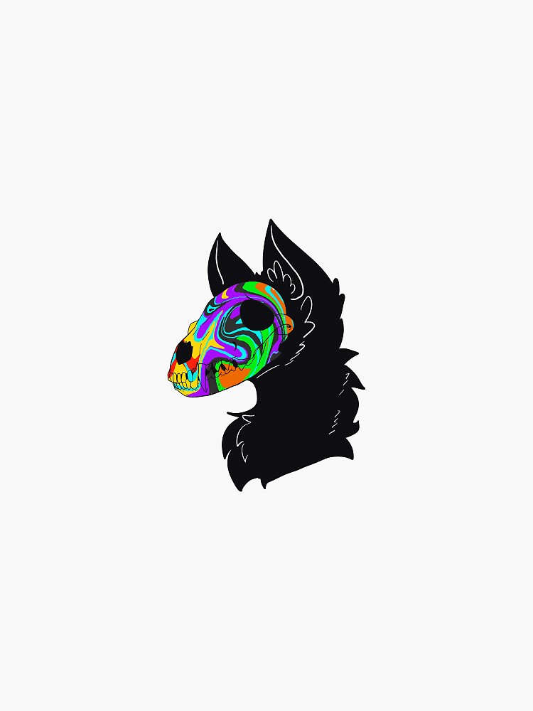 "Reaper Fox (Colored)" Sticker for Sale by 1-800-Bucket | Redbubble