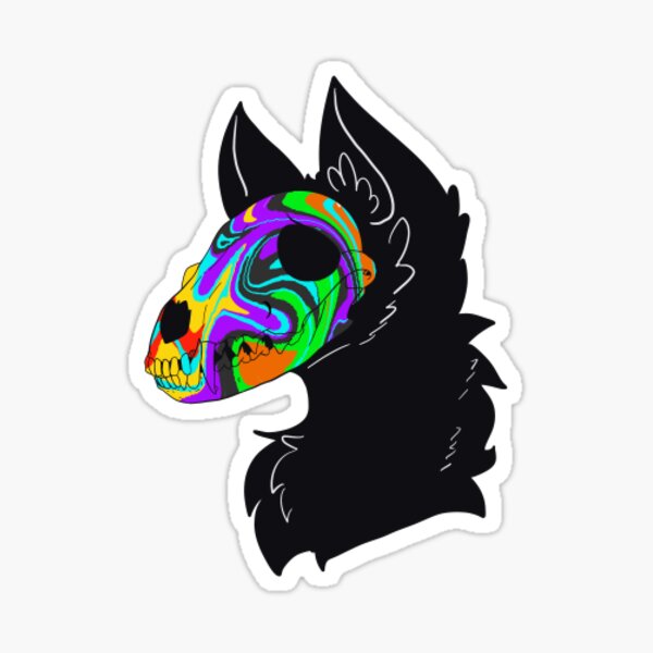 "Reaper Fox (Colored)" Sticker for Sale by 1-800-Bucket | Redbubble