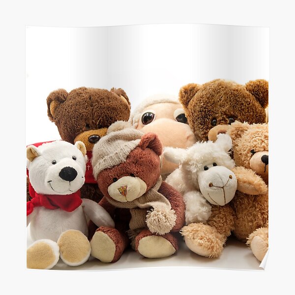 "Collection of Teddy Bears" Poster by debjaynedesign | Redbubble