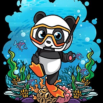 "Deep Sea Scuba Panda Diver Gift" Poster for Sale by woormle | Redbubble
