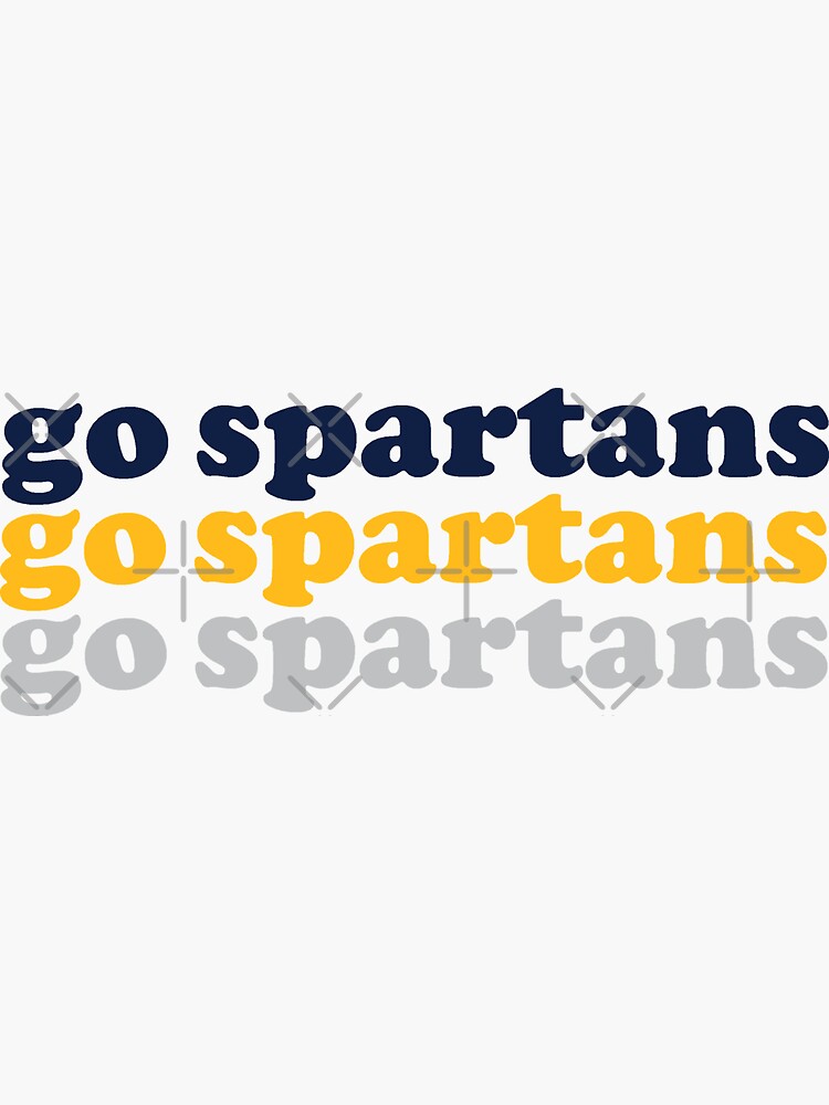 "Go Spartans" Sticker for Sale by les0320 | Redbubble