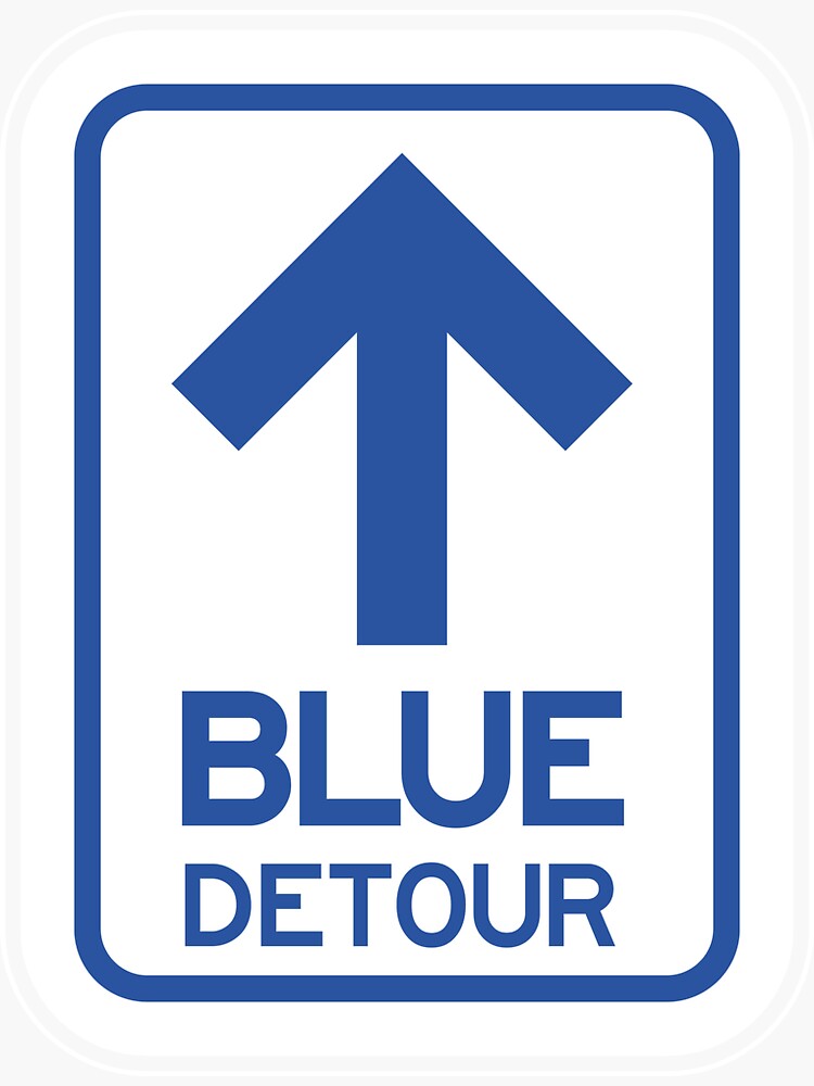 "Blue Detour" Sticker for Sale by twHistory | Redbubble