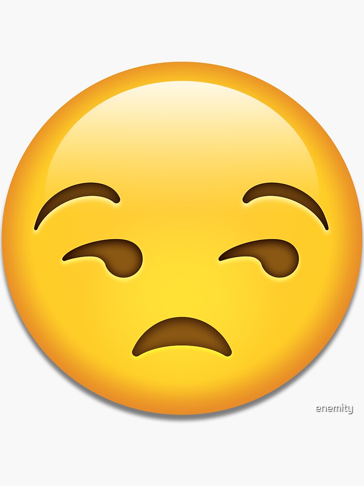 "Unamused Emoji" Sticker for Sale by enemity | Redbubble
