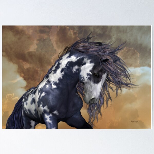 "Storm .. Wild Stallion" Poster for Sale by LoneAngel | Redbubble
