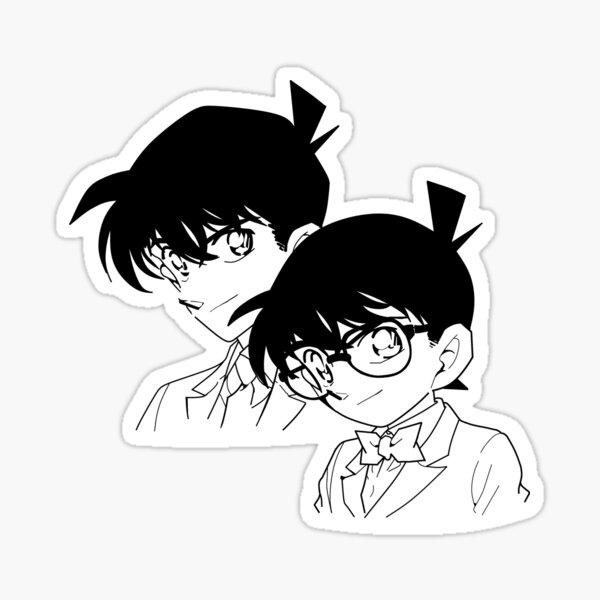 "Detective Conan Edit - Conan and Shinichi Sketch!" Sticker for Sale by ...