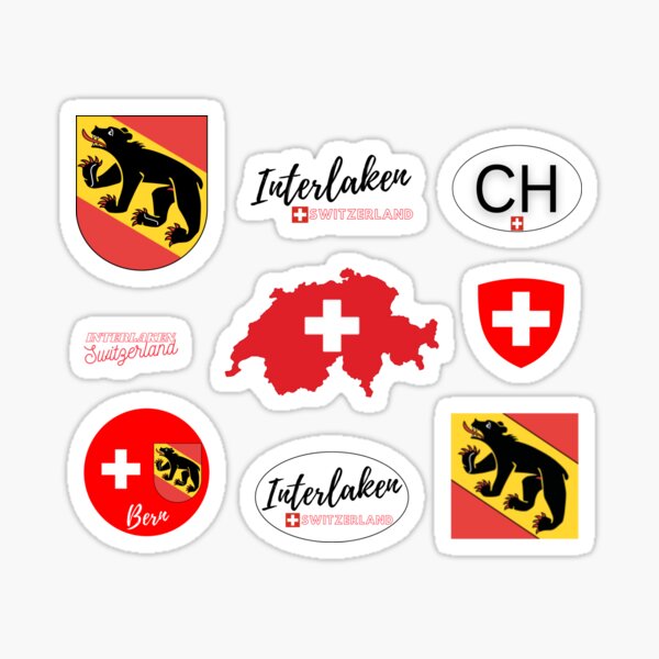 "Interlaken, Switzerland Combo Pack No.1 X9" Sticker for Sale by ...