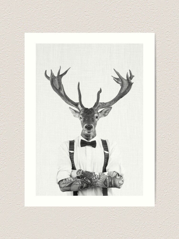 "Modern Deer Man" Art Print for Sale by taiprints | Redbubble